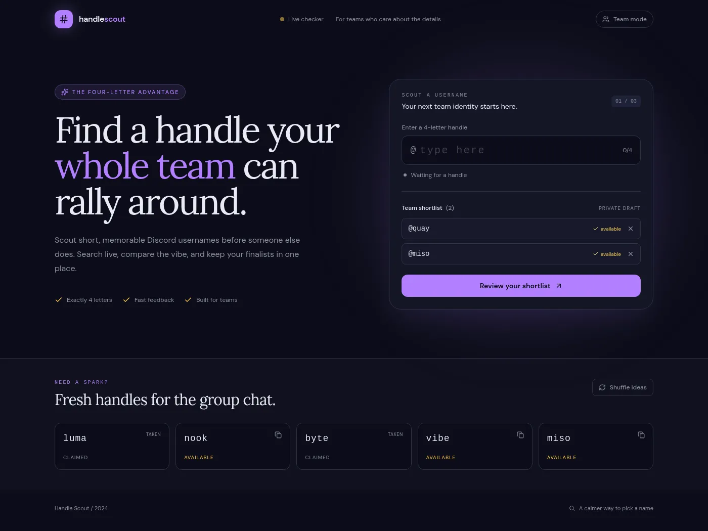 Discord Handle Scout