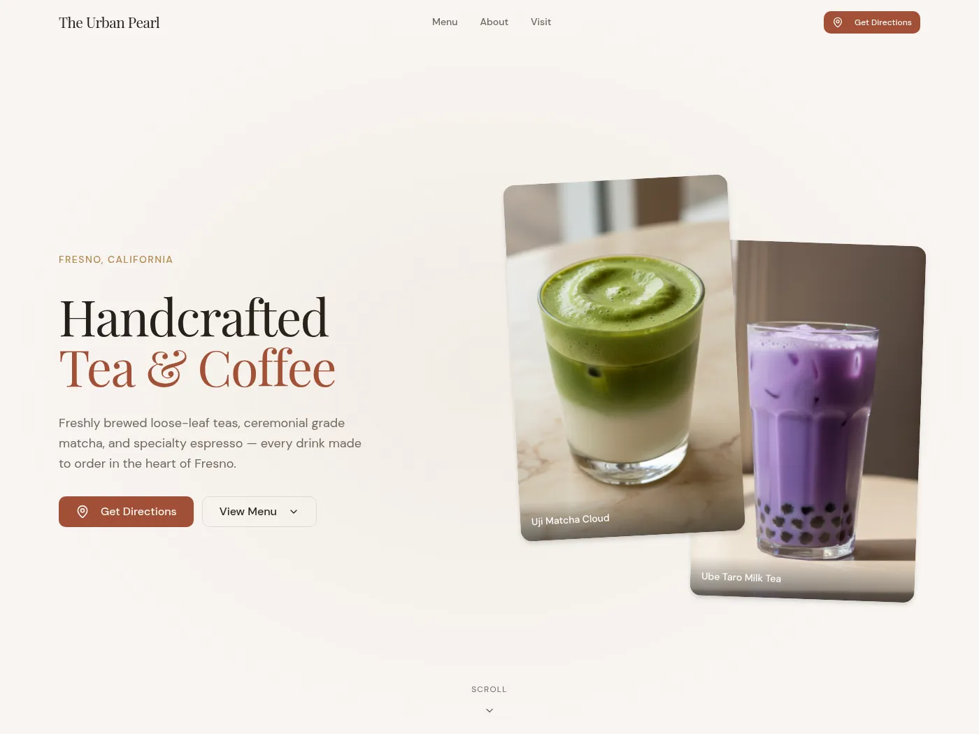 Urban Pearl Cafe Website