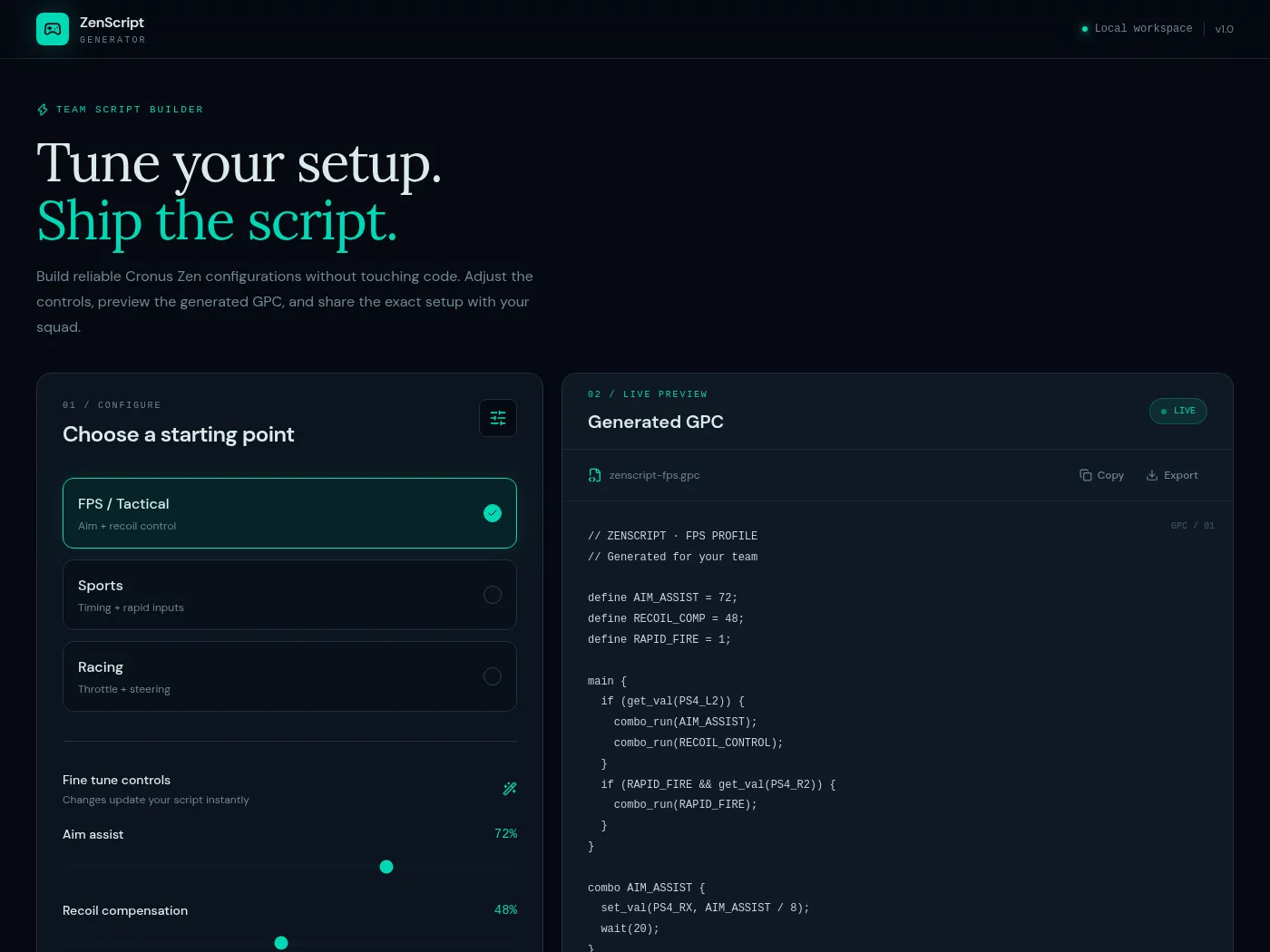 ZenScript Generator