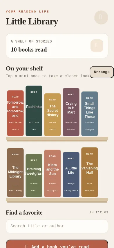 BookShelf Mini App