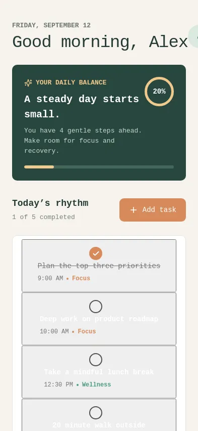 Healthy Task Buddy