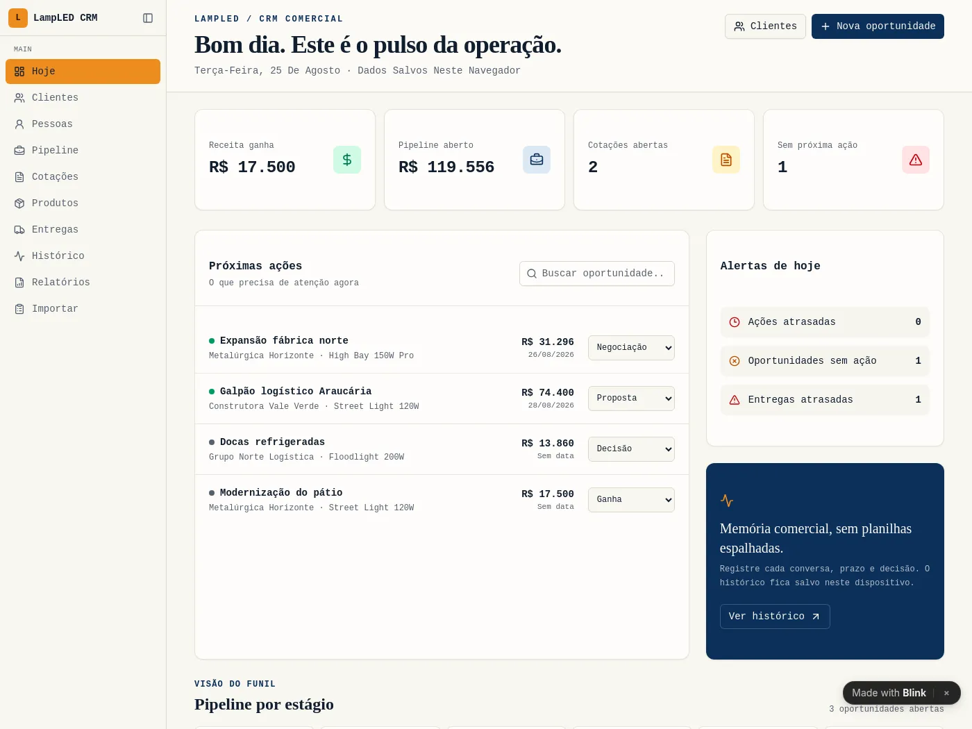 LampLED Offline CRM