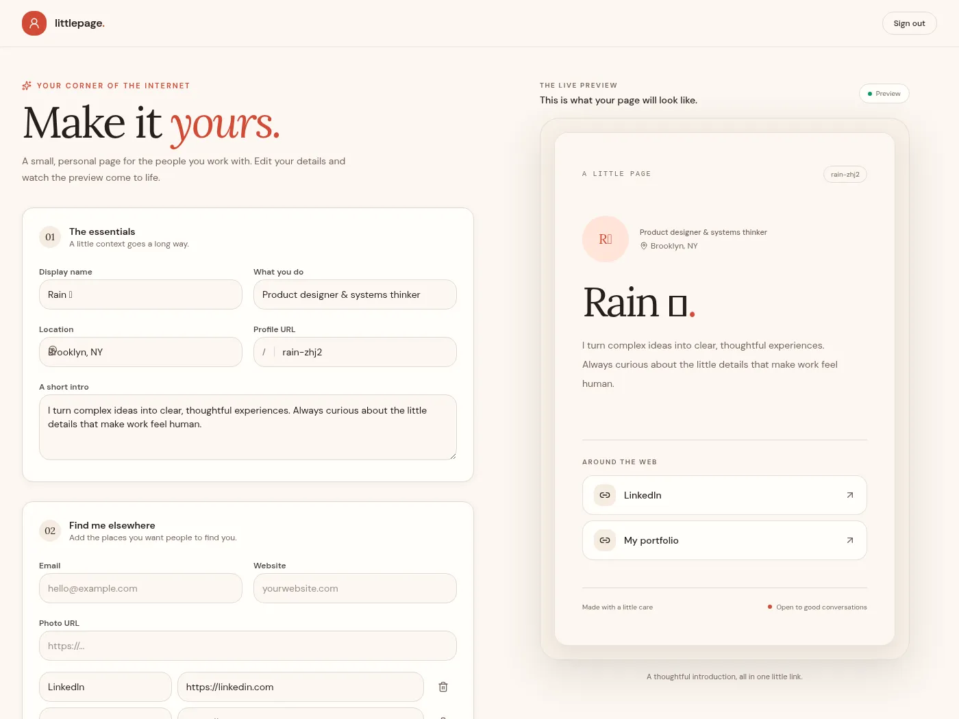 ProfilePage Maker