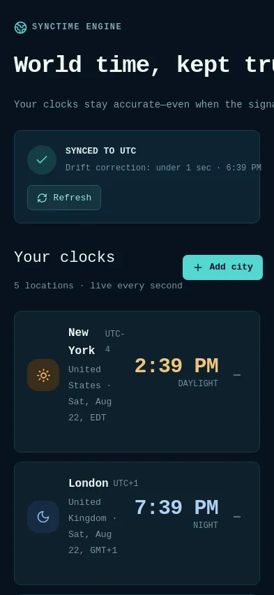 SyncTime Engine