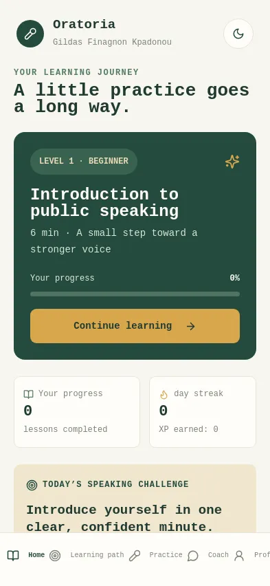 Oratoria AI Speaking Coach