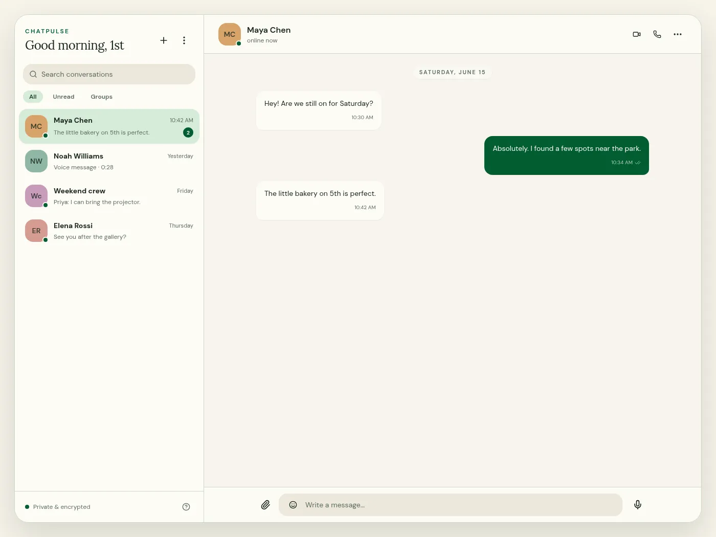 ChatPulse Messenger