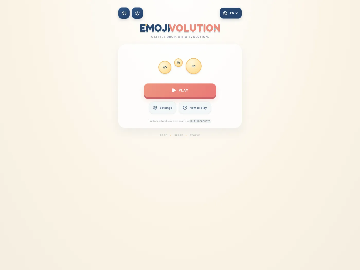 EMOJIVOLUTION Merge Game