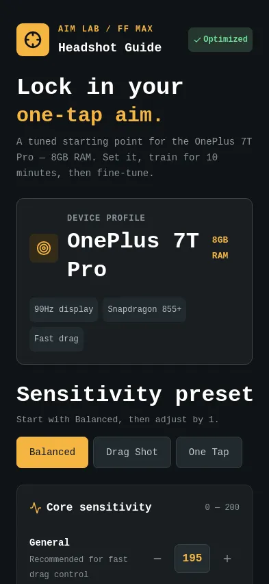 Headshot Sensitivity Guide