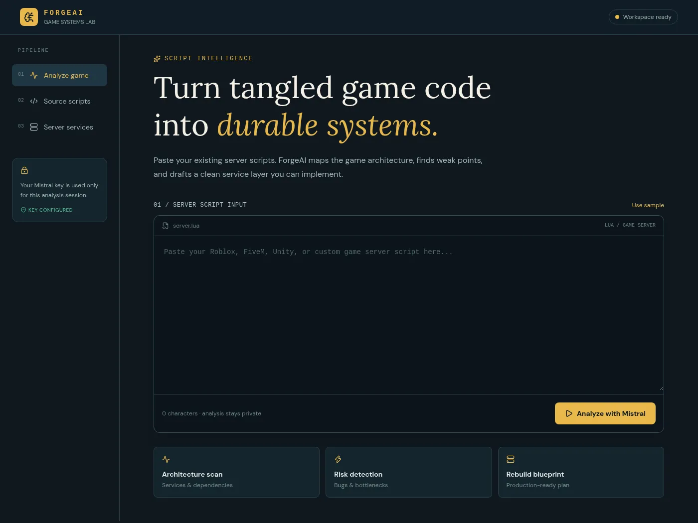 Game Script Analyzer AI