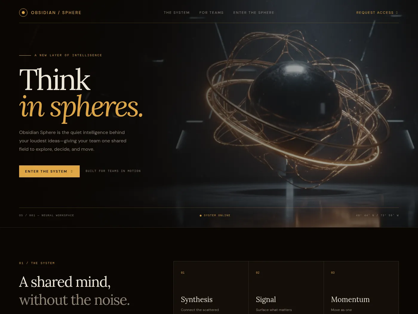 Obsidian Sphere AI UI