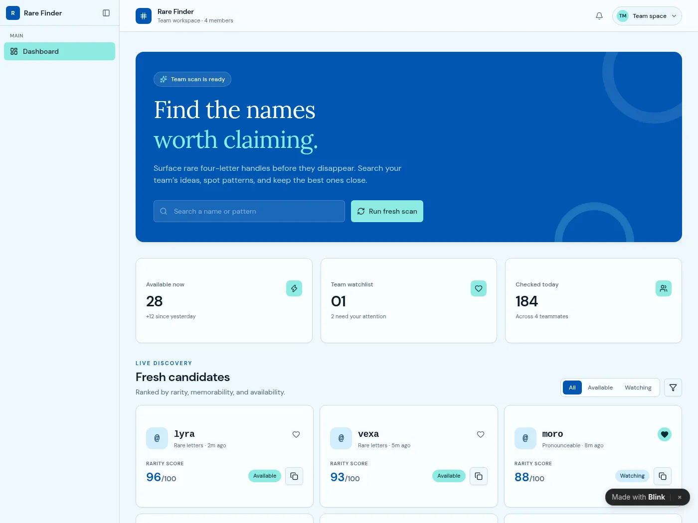 Rare Discord Name Finder