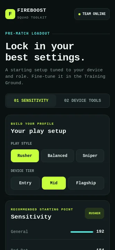 FireBoost Mobile Toolkit