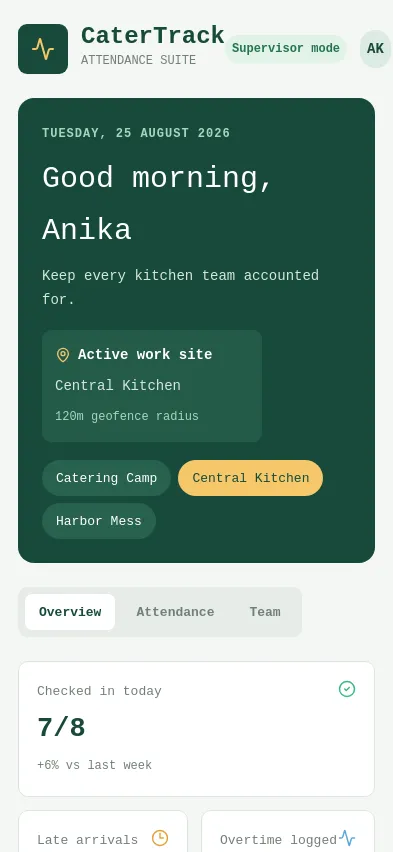 CaterTrack Attendance Suite