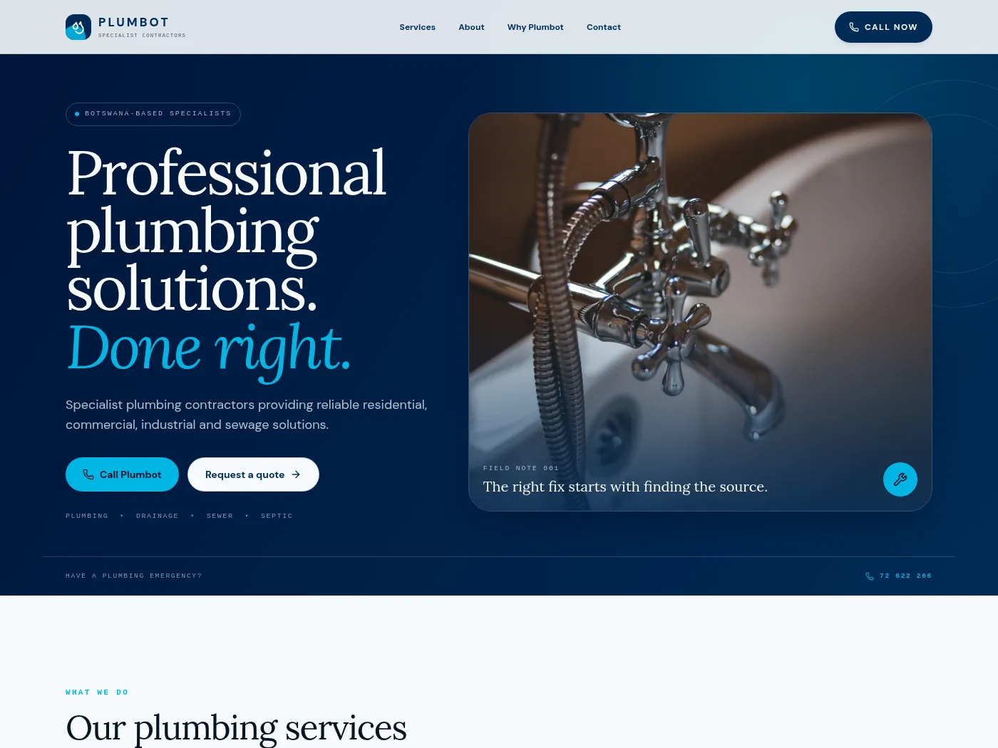 Plumbot Business Website Demo