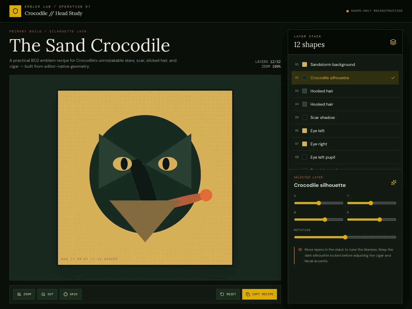 Crocodile Emblem Designer