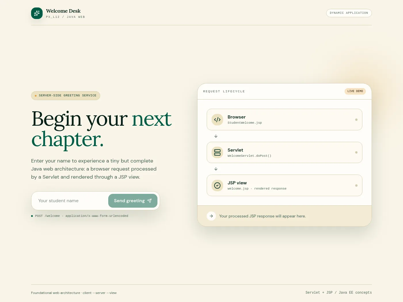 Student Welcome App