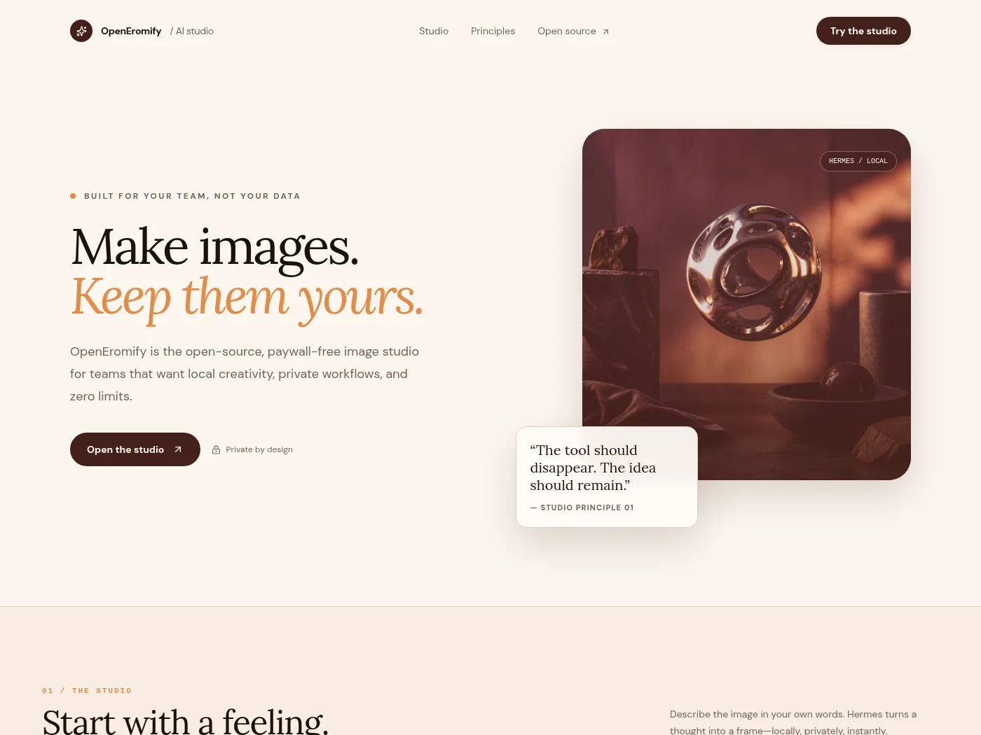 OpenEromify AI Studio