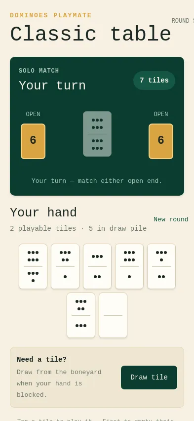 Dominoes Playmate