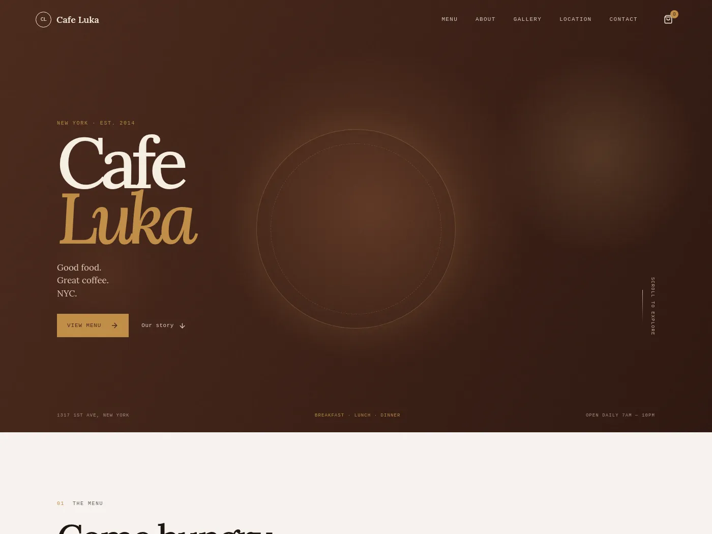 Cafe Luka 3D Website