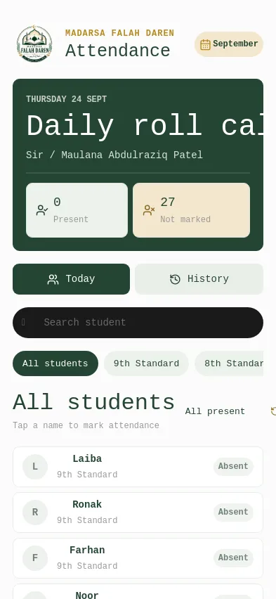 Madarasa Attendance Pro