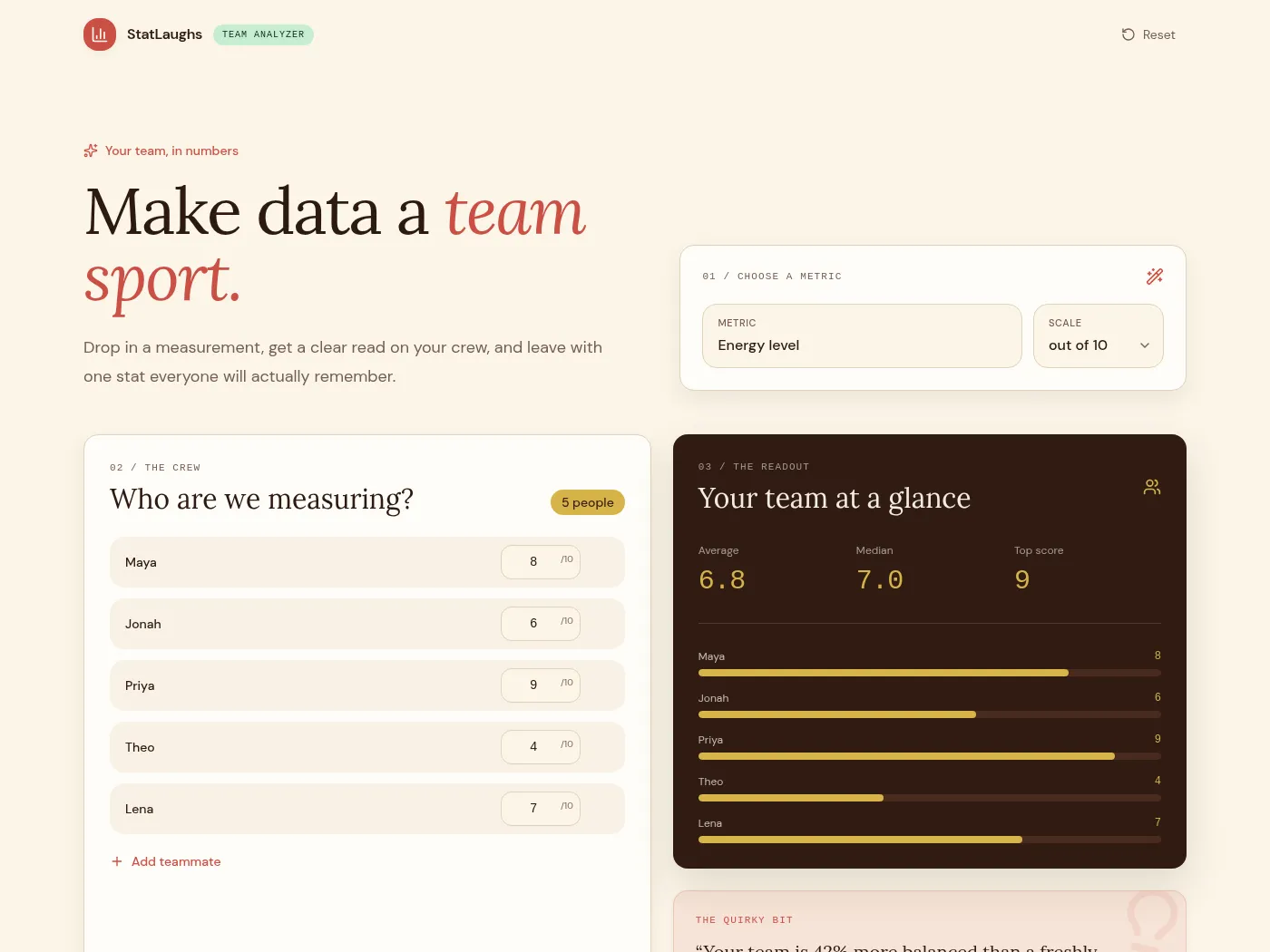 StatLaughs Analyzer