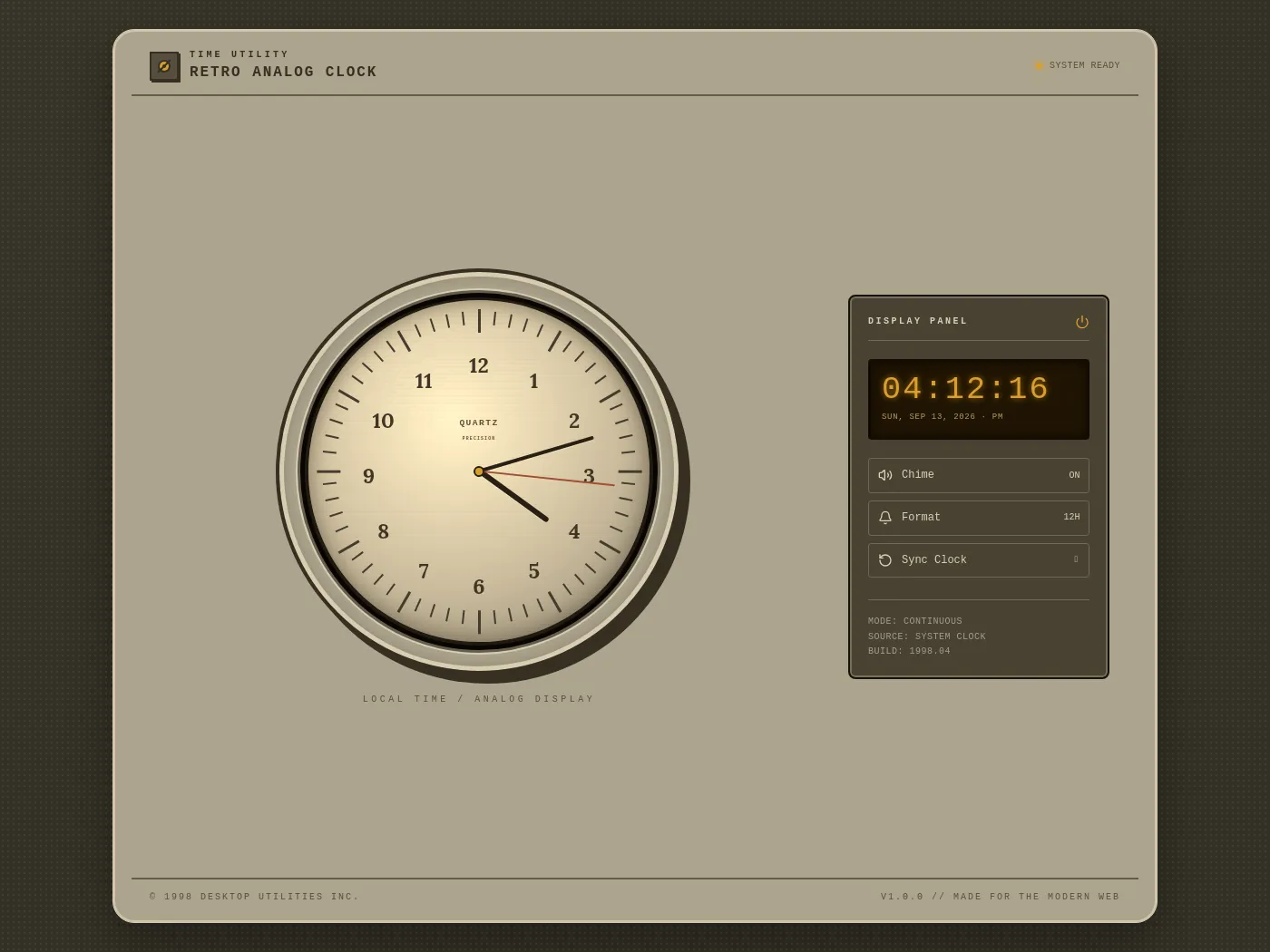 Retro Analog Clock
