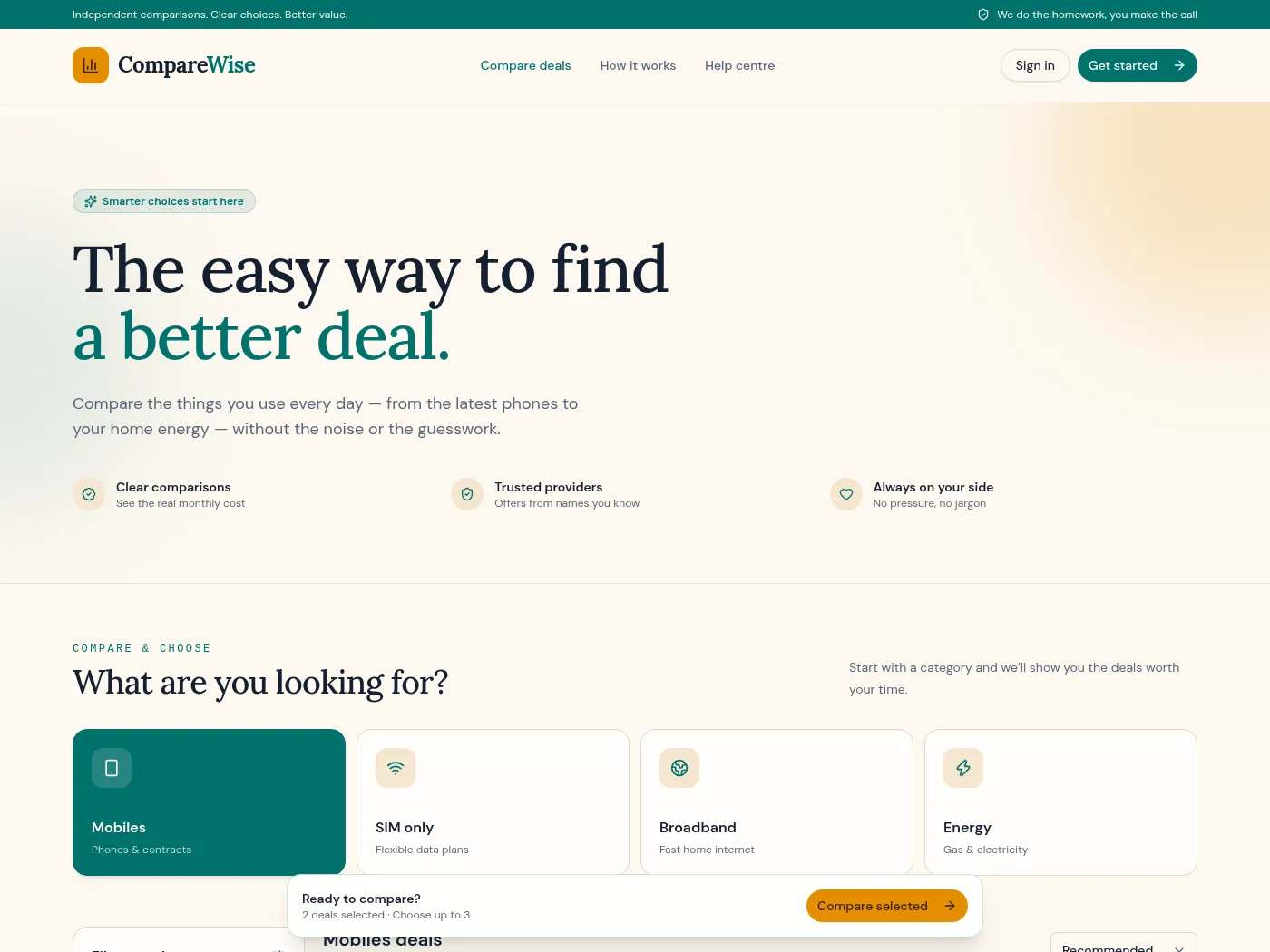 CompareWise Hub
