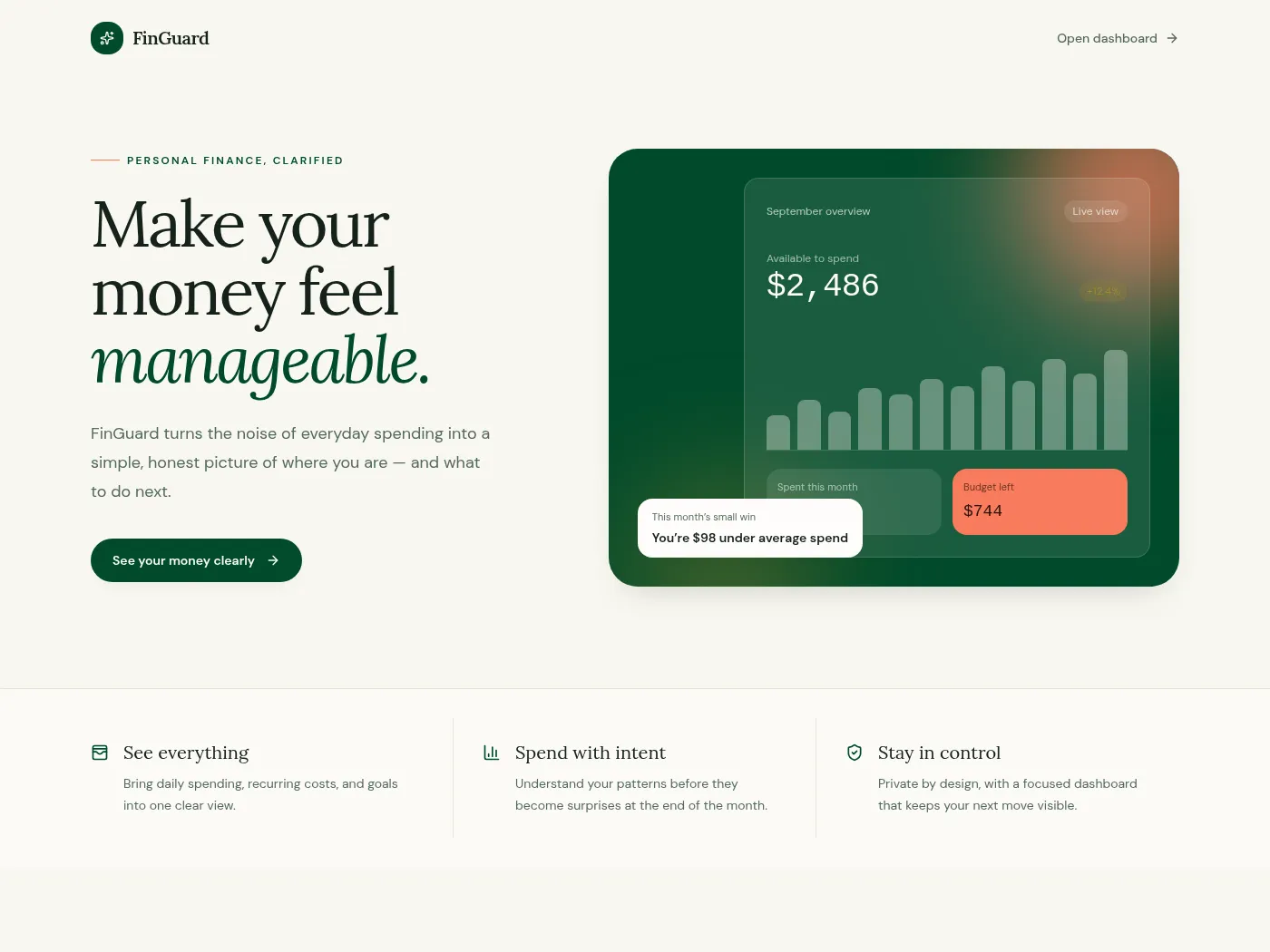 FinGuard Personal Finance