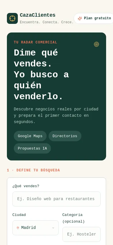 CazaClientes Mobile