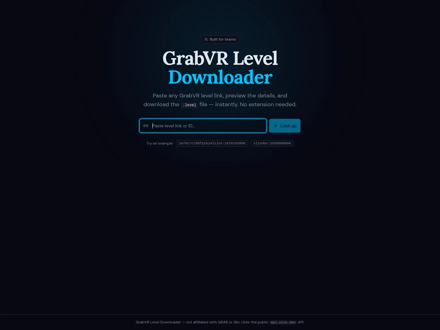 GrabVR Level Downloader