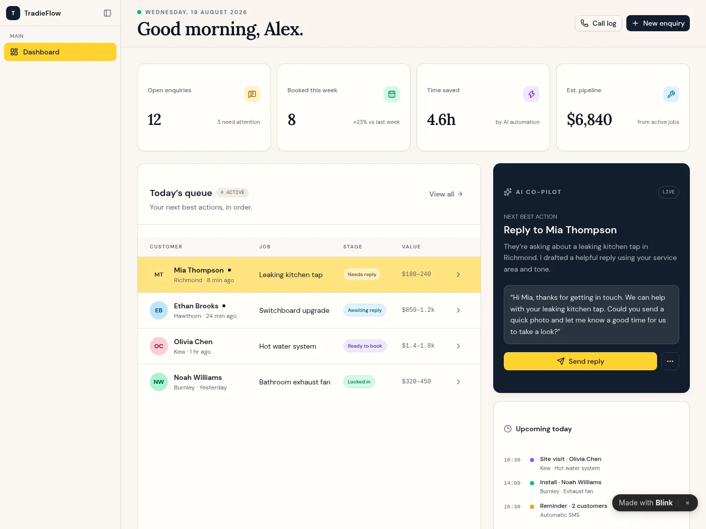 TradieFlow Assistant