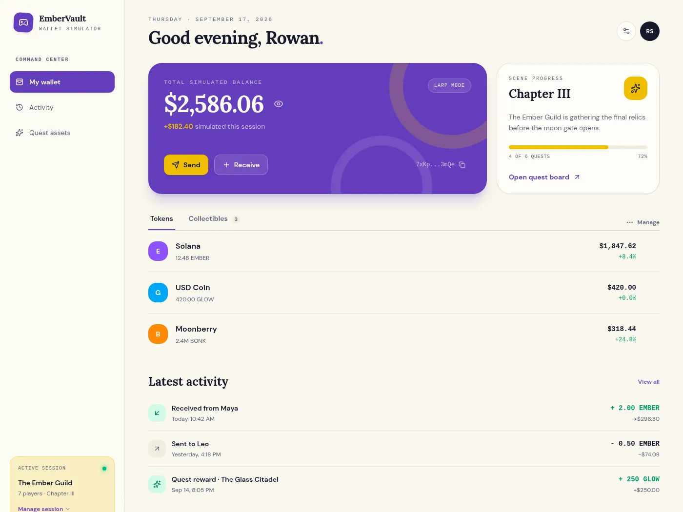 PhantomPlay Wallet