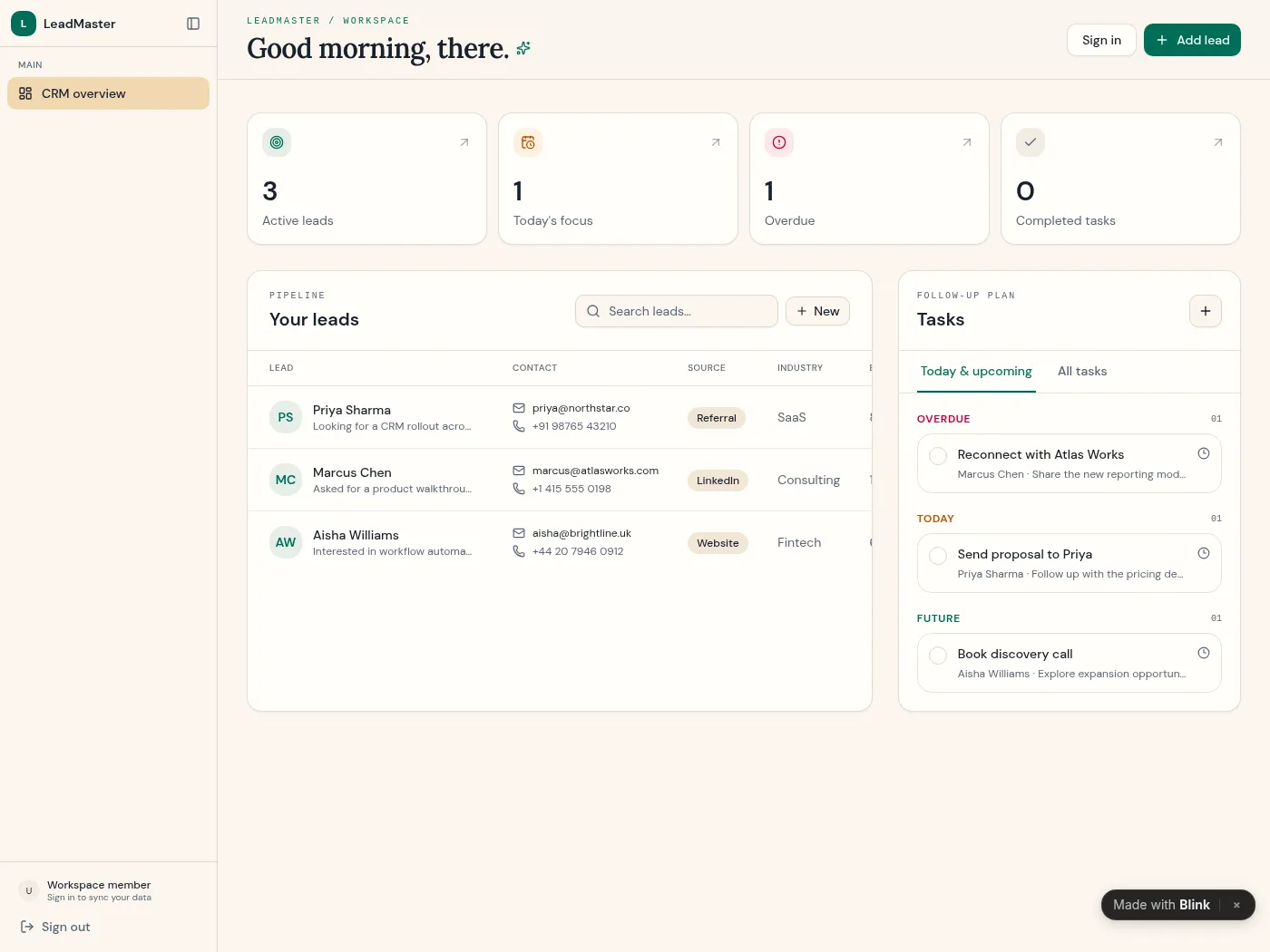 LeadMaster CRM