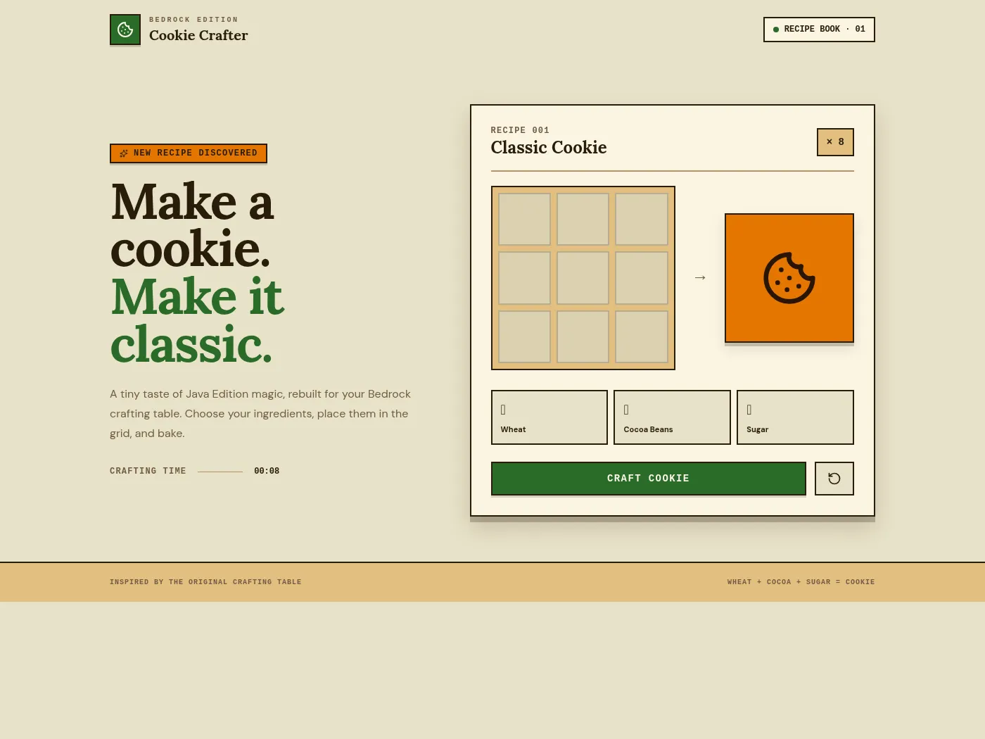 Cookie Crafter for Bedrock