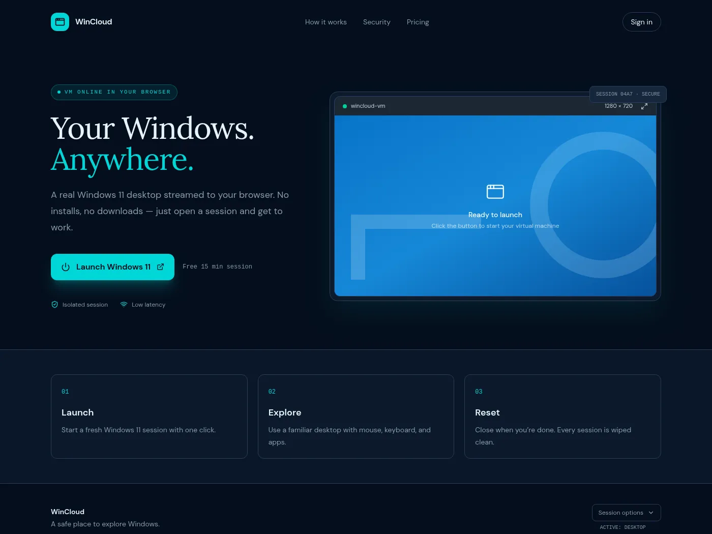 Virtual Win11 Web Portal
