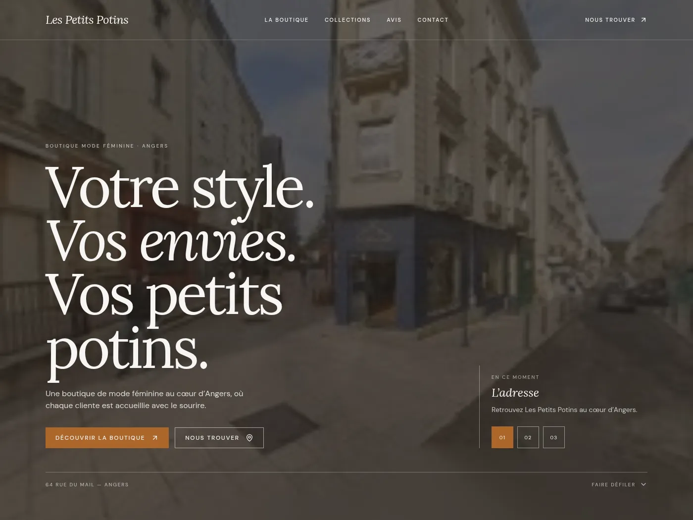 Petits Potins Boutique Site