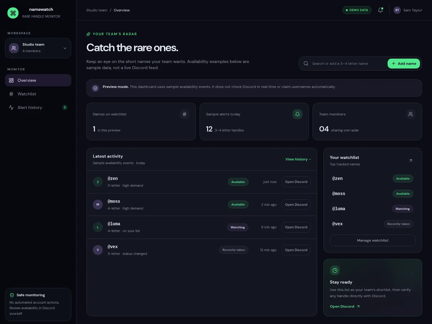 Discord Name Sniper AI