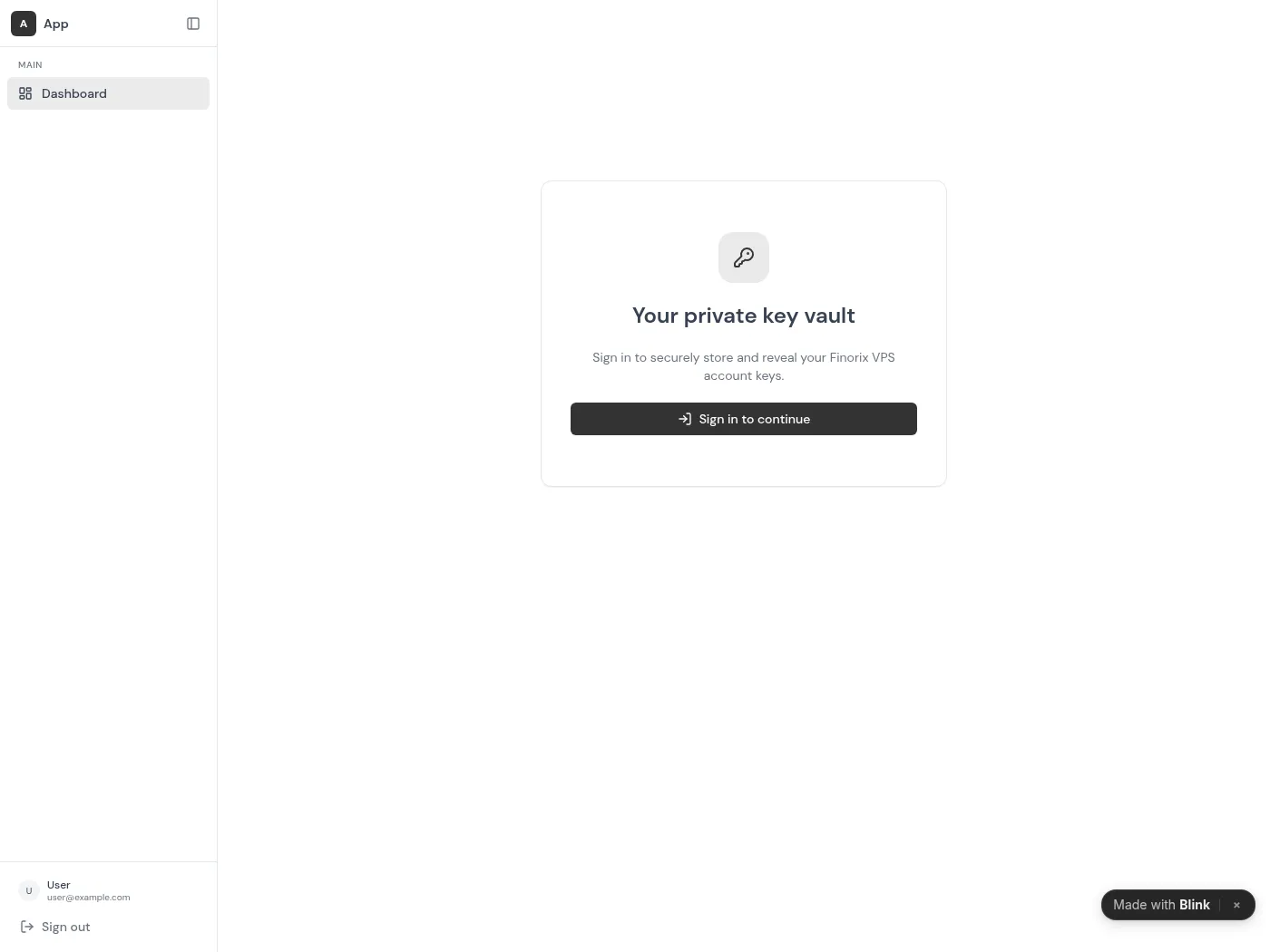 Finorix VPS Key Manager