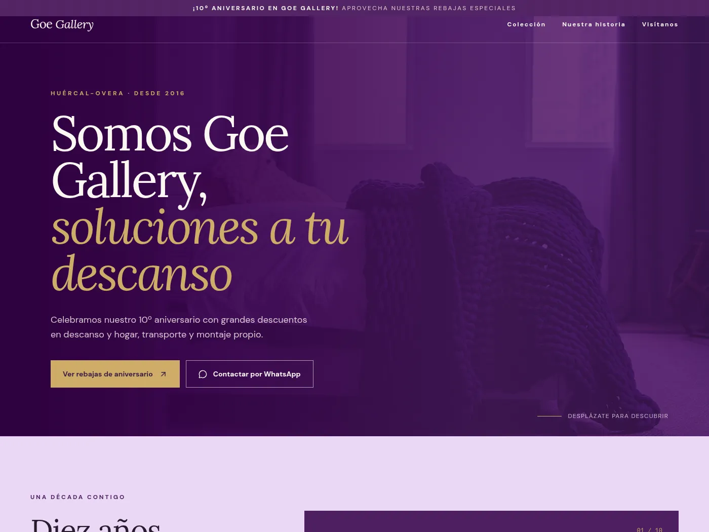Goe Gallery Anniversary Site