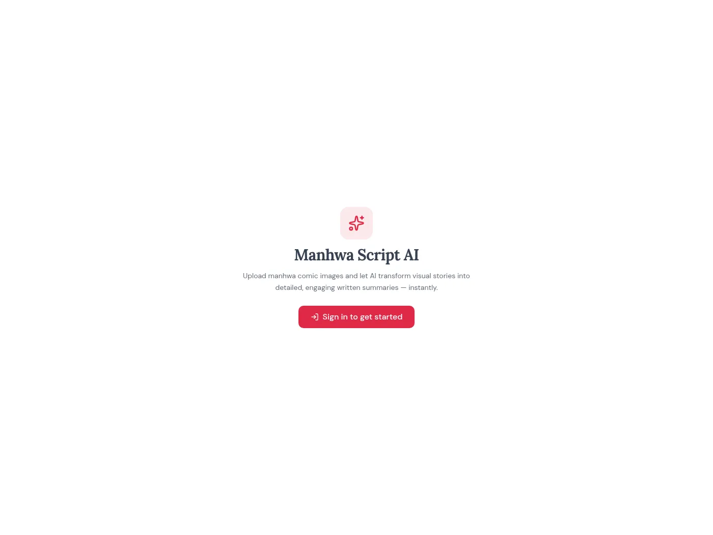 Manhwa Script AI