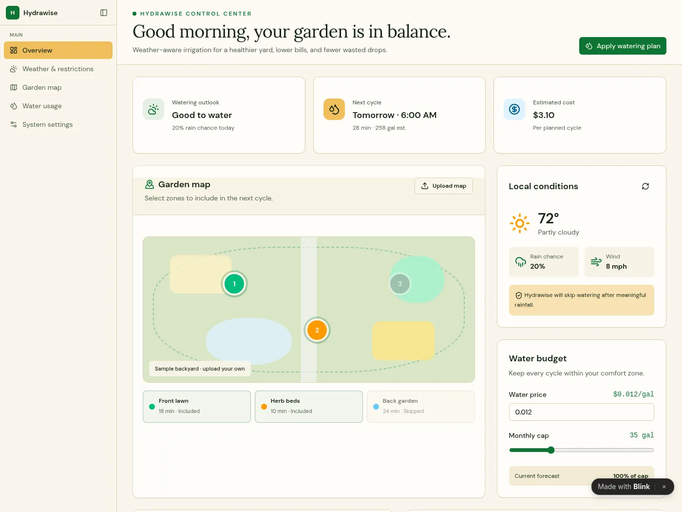Hydrawise Smart Sprinkler