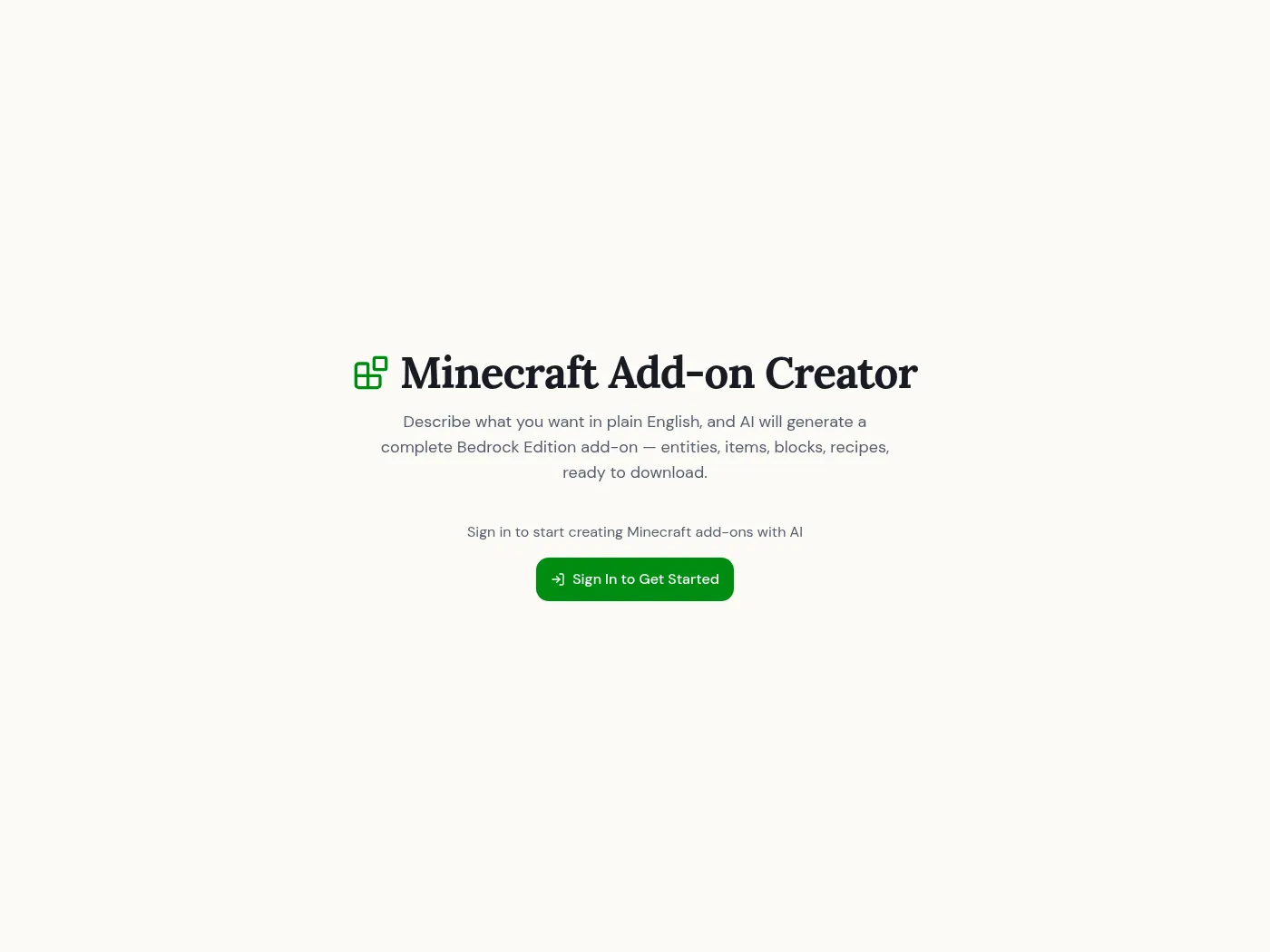 Bedrock AI Addon Builder