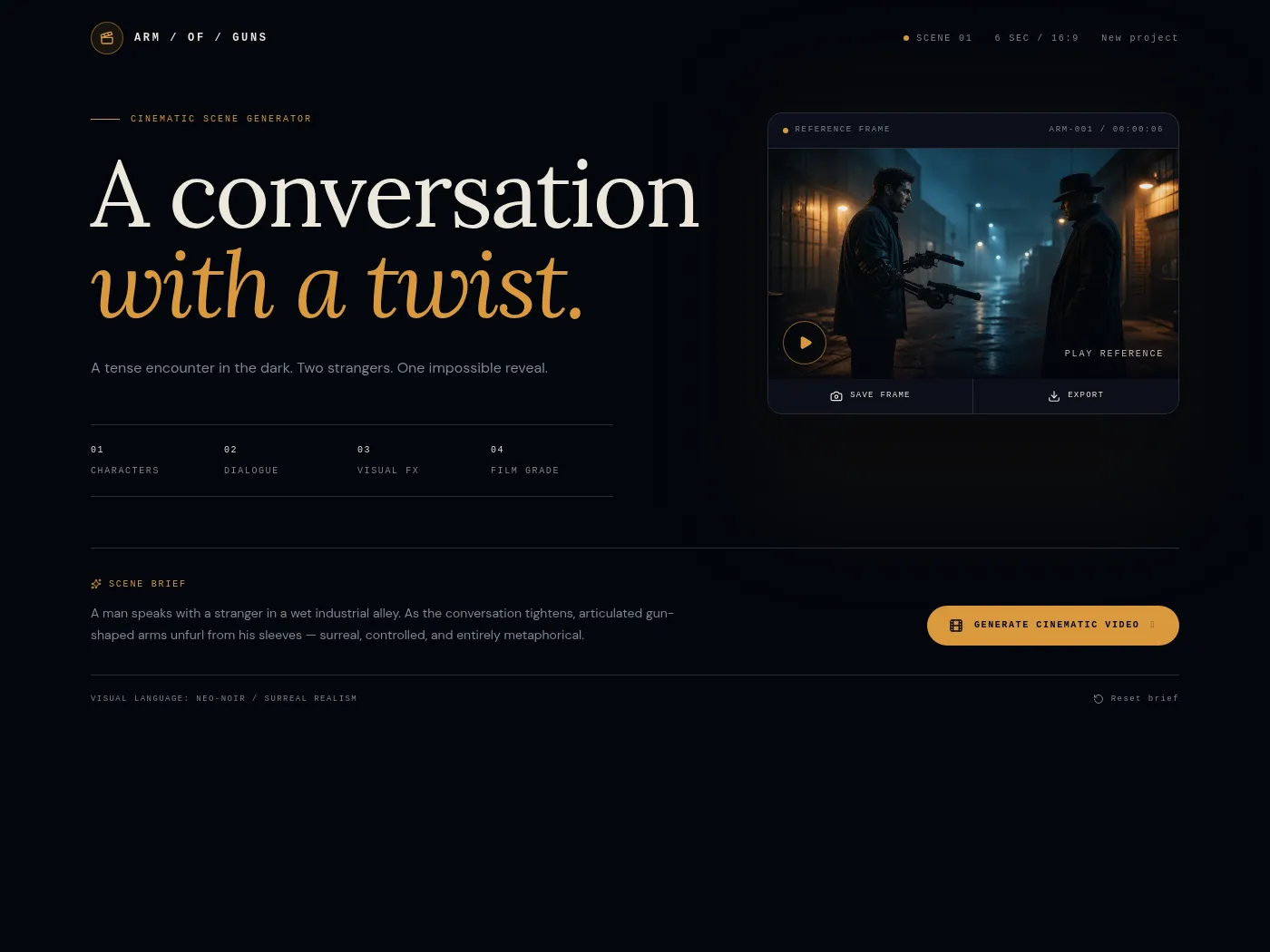 Arm of Guns Video Generator
