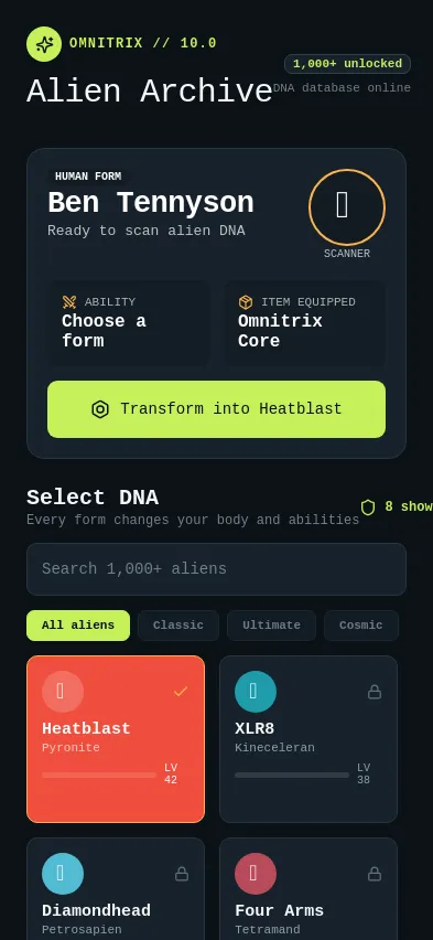 Ben 10 Alien Transform