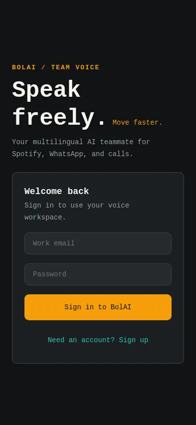 BolAI Voice Assistant