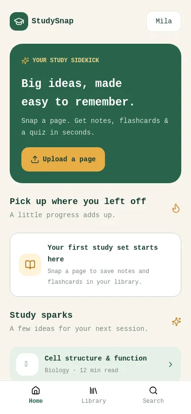 StudySnap AI Notes