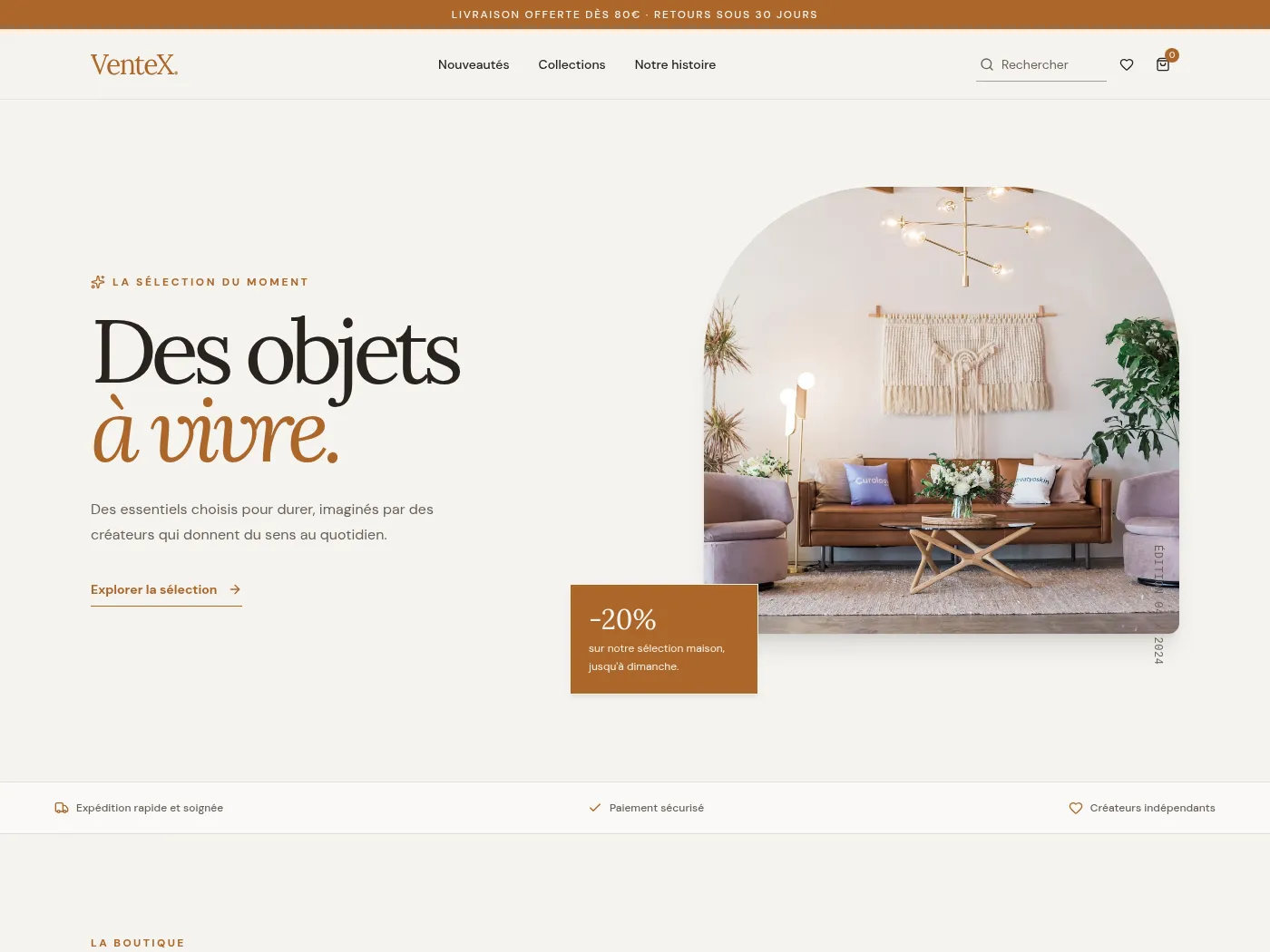 VenteX E-Commerce Site