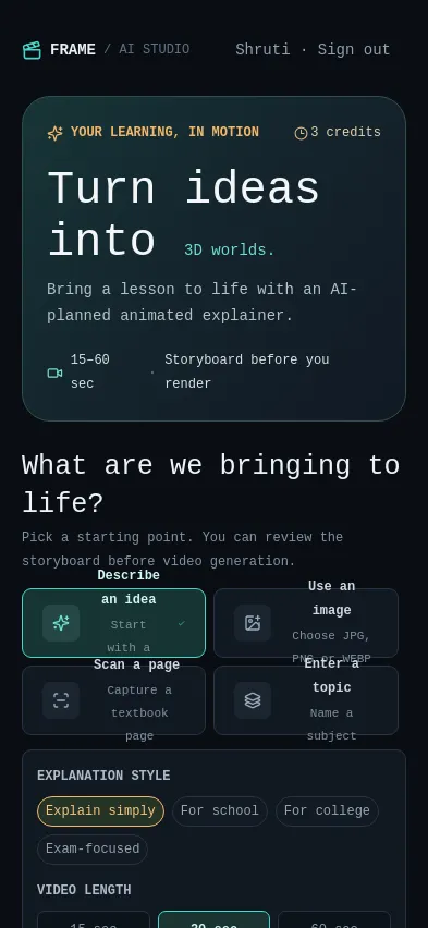 AI 3D Video Studio