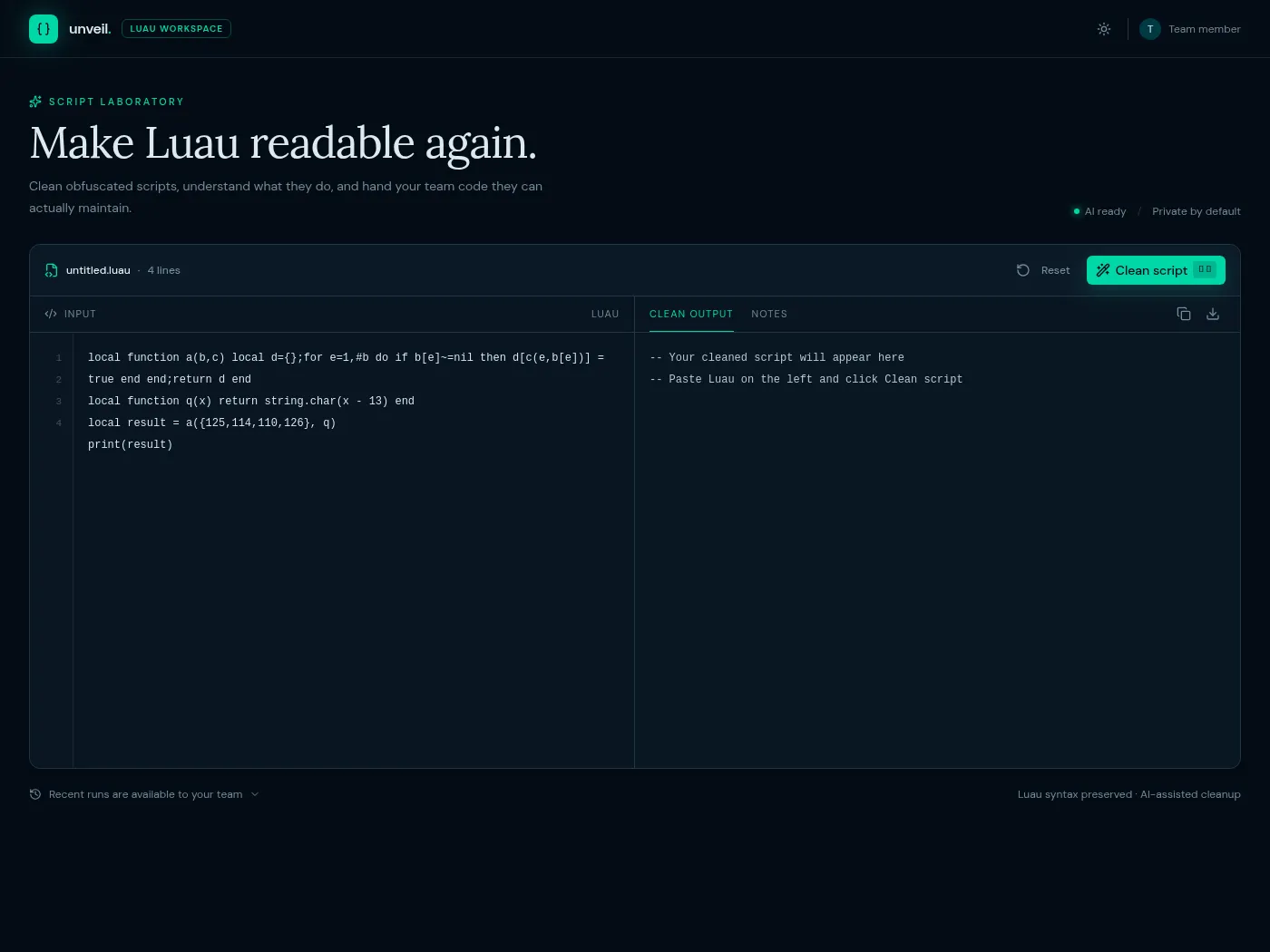 Luau Script Deobfuscator