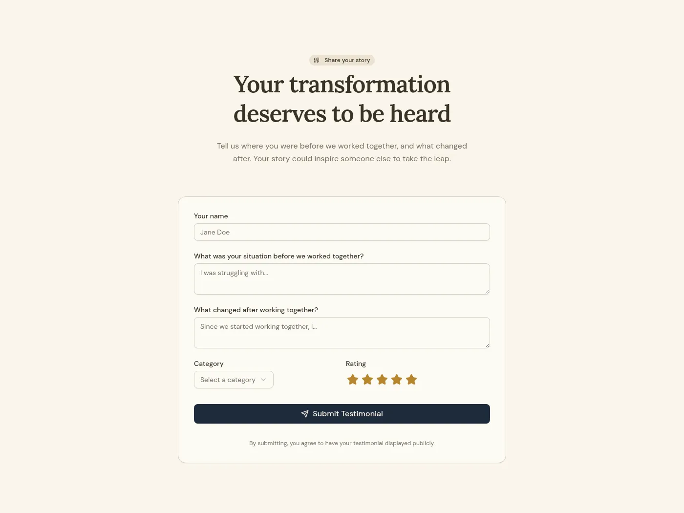 Testimonial Wizard